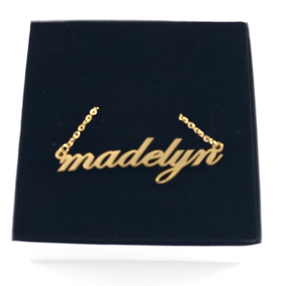 Dessy Adoye | Jewelry | 4k Gold Plated Name Necklace Madelyn | Poshmark